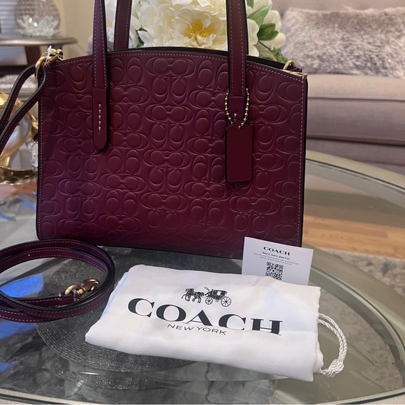 Coach | Bags | Coach Charlie Carryall 28 In Signature Leather Crossbody ...